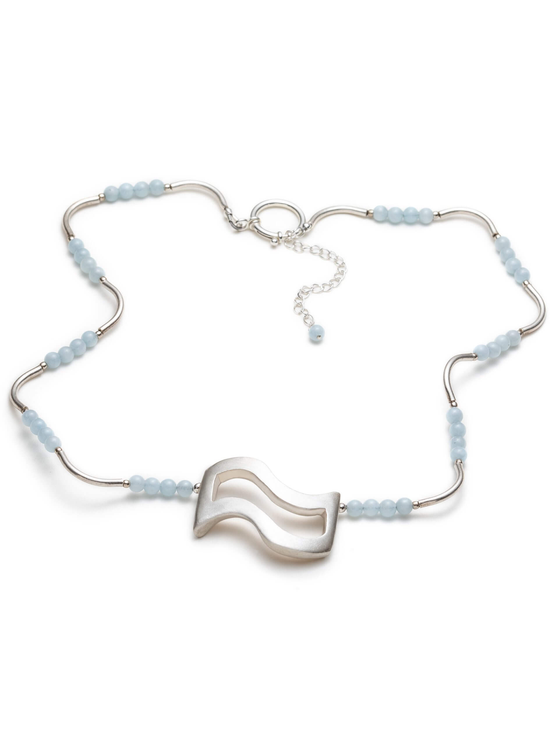Exuberant Tumultuous Sea Aquamarine Necklace – Flying Solo NYC