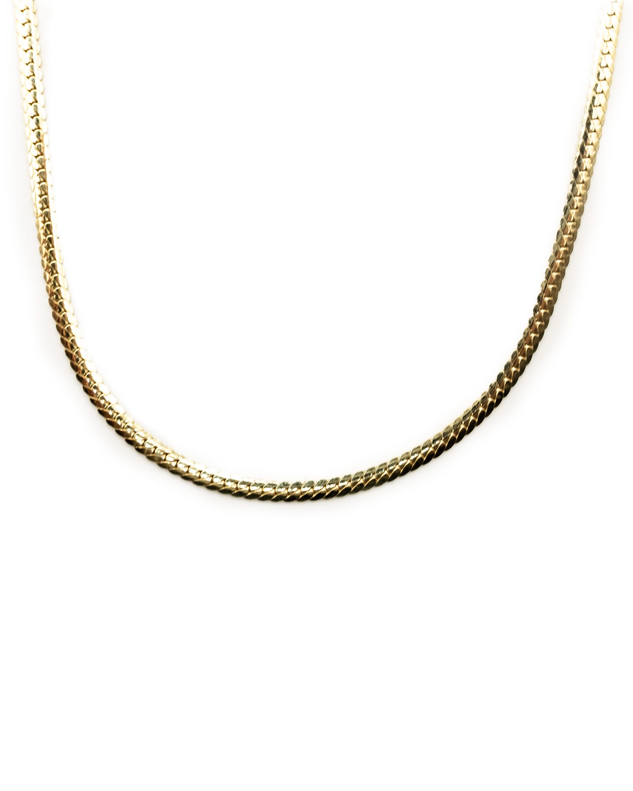 VÀNG NEW YORK 14K GOLD HERRINGBONE SERPENTINE CHAIN – Flying Solo NYC