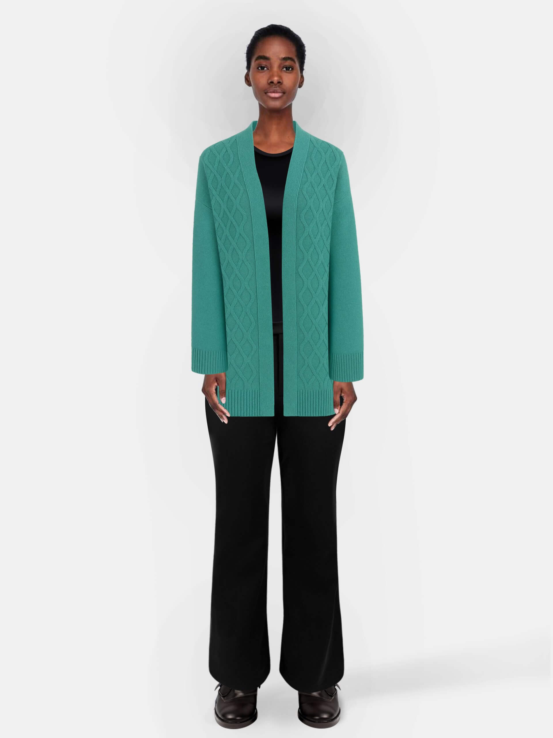 PINA COLADA OUTFIT Warm Green Cape Coat/Outerwear – Flying Solo NYC