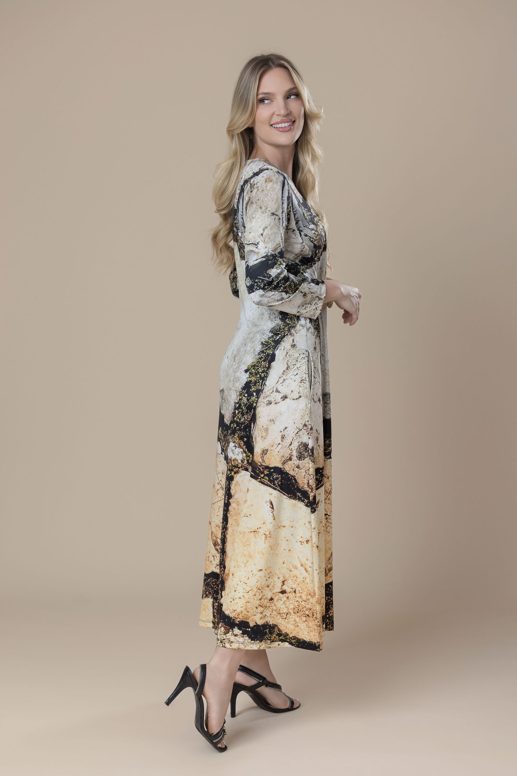 Designs By Sherilyne Liliana Dress Cobbled – Flying Solo NYC