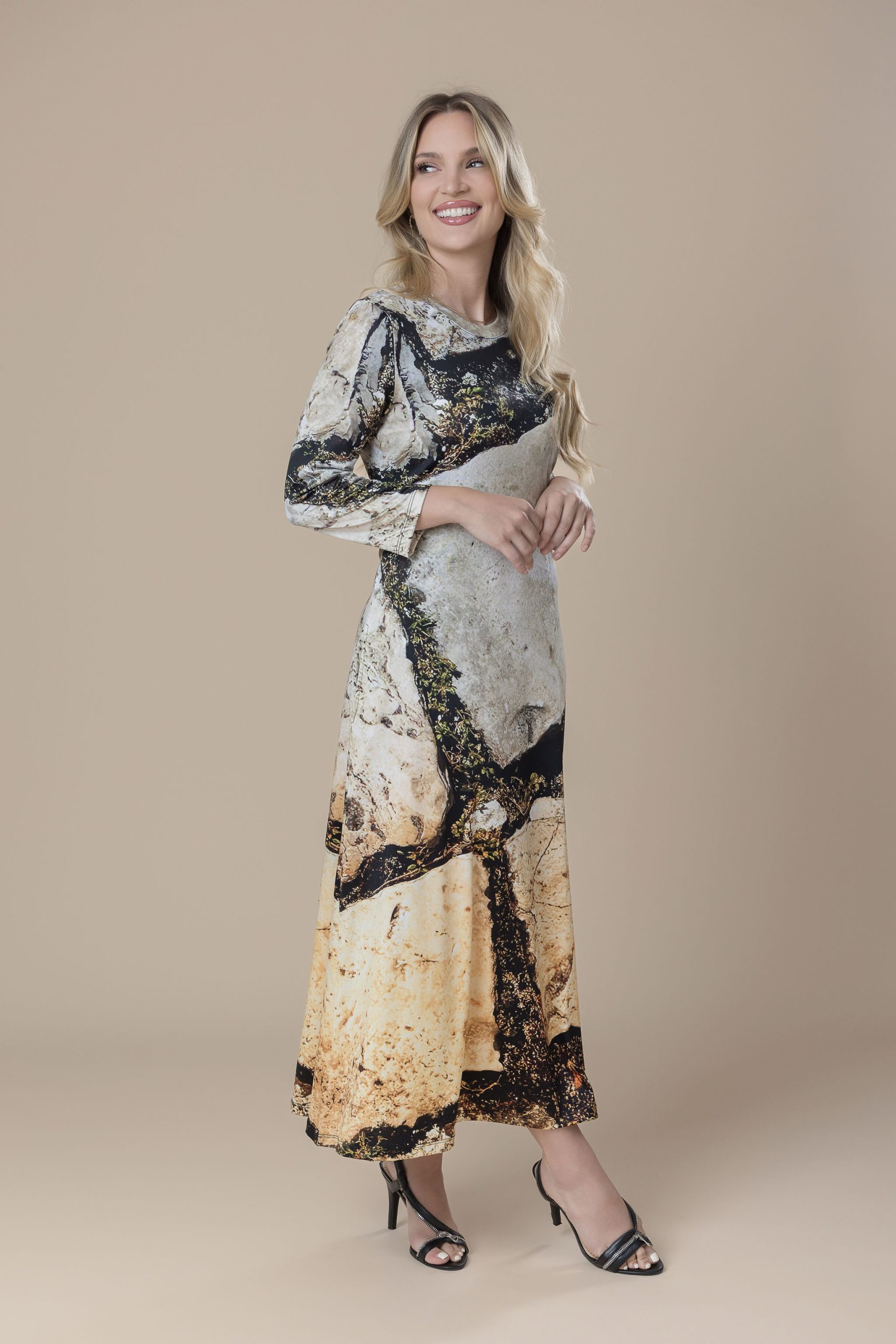 Designs By Sherilyne Liliana Dress Cobbled – Flying Solo NYC